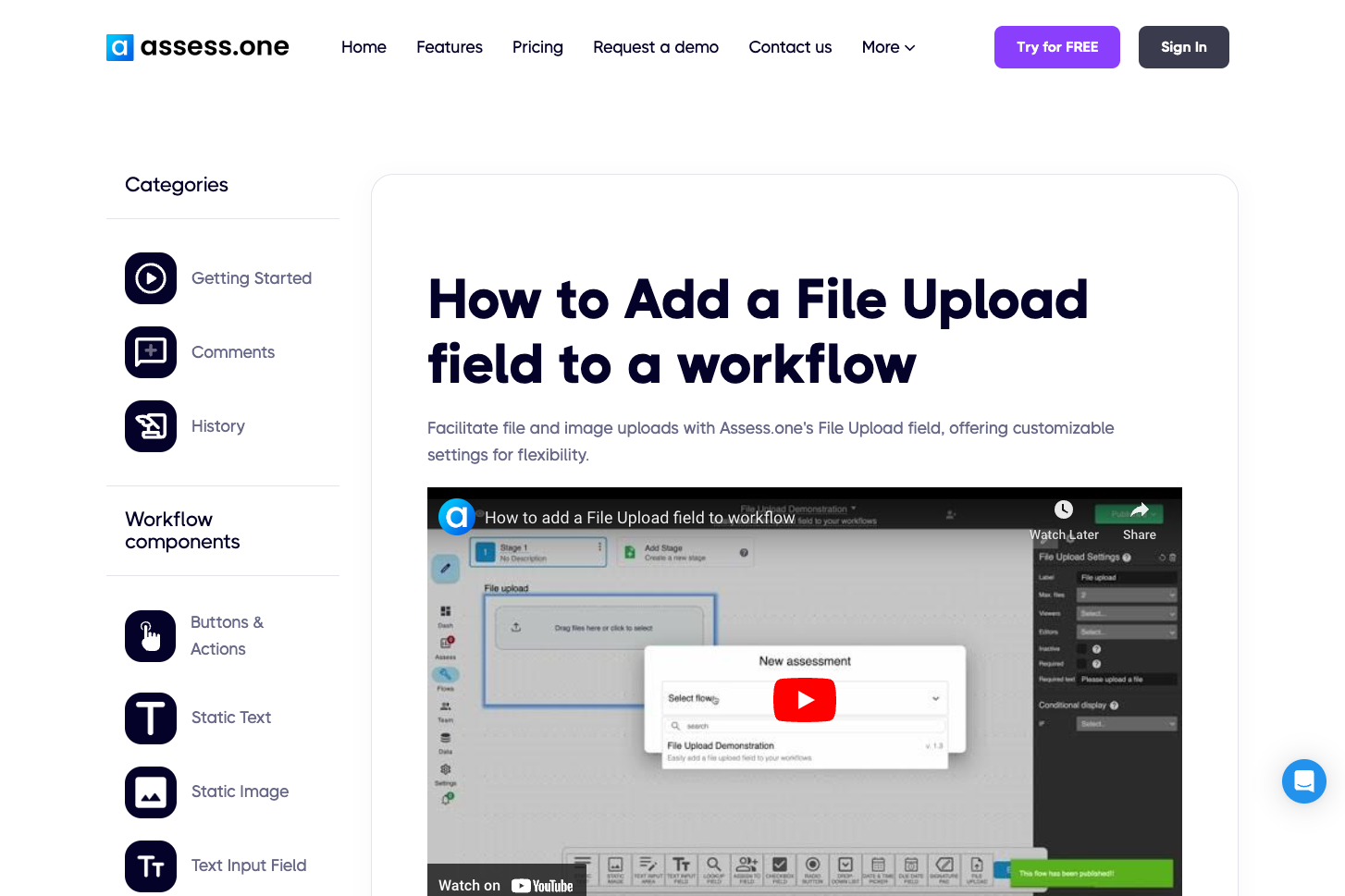 How to Add a File Upload field to a workflow