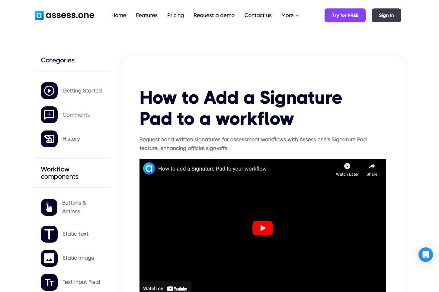 How to Add a Signature Pad to a workflow