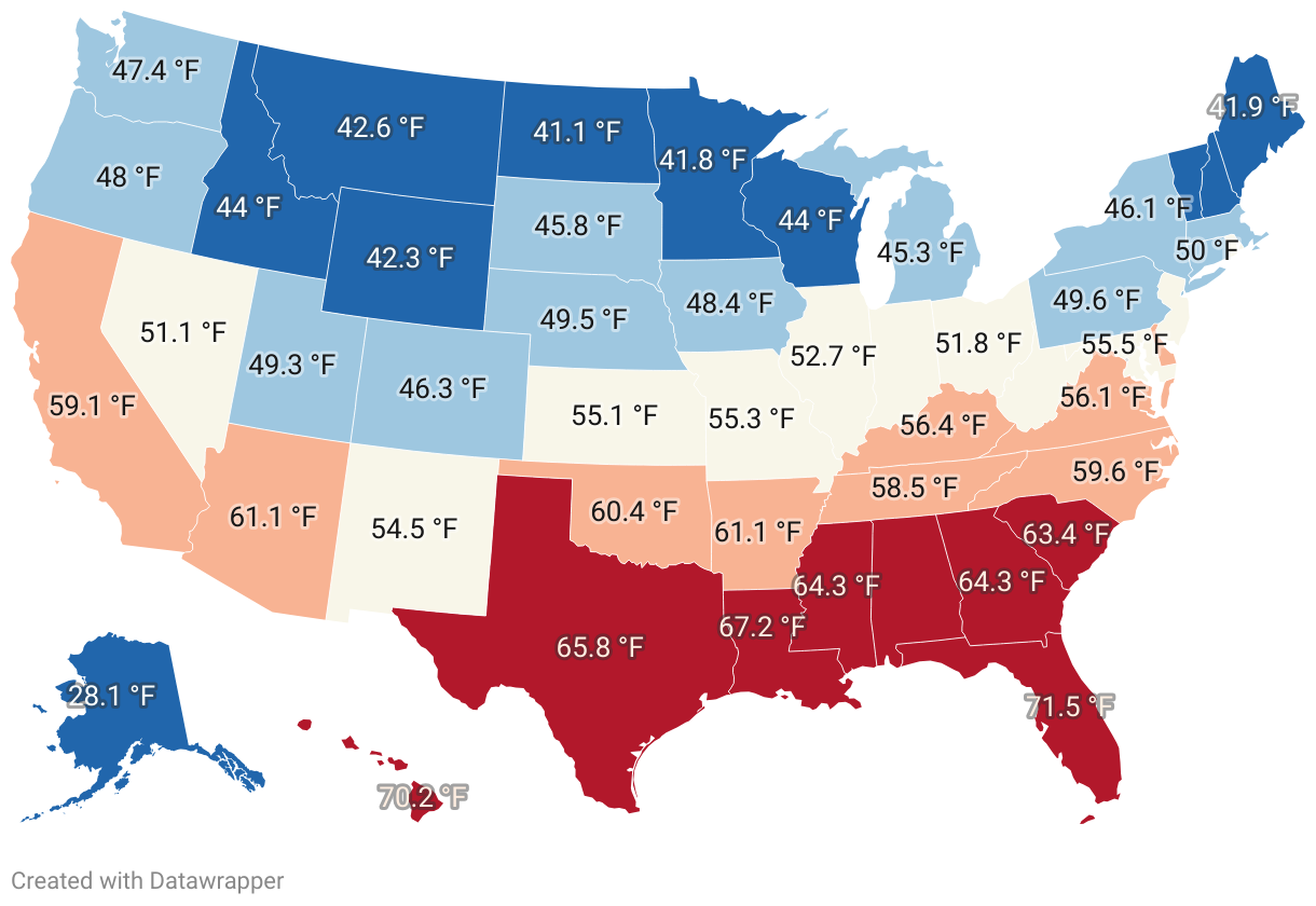 Coldest States 2024