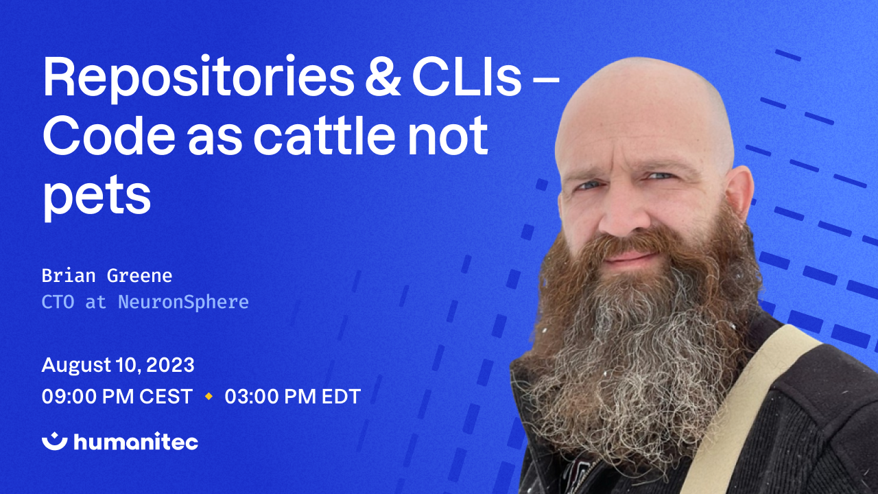 Webinar: Repositories & CLIs – Code as cattle not pets