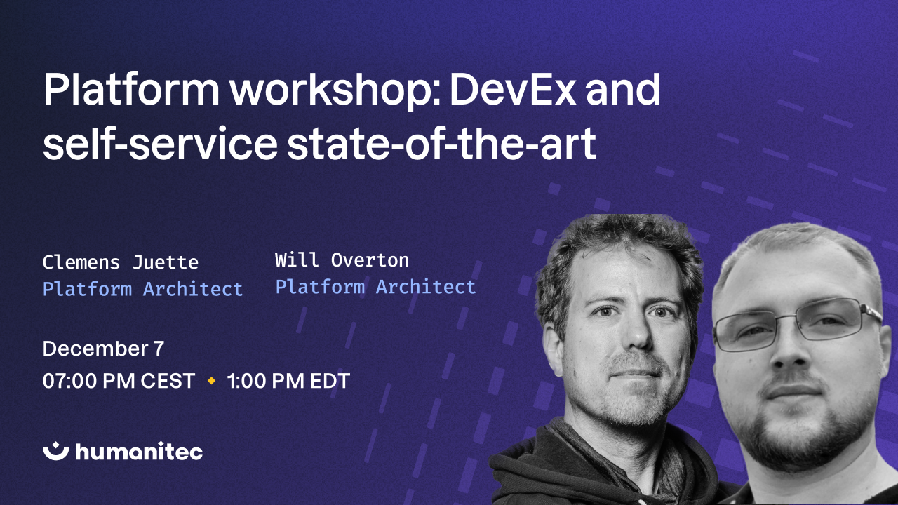 Webinar: Platform workshop: DevEx and self-service state-of-the-art