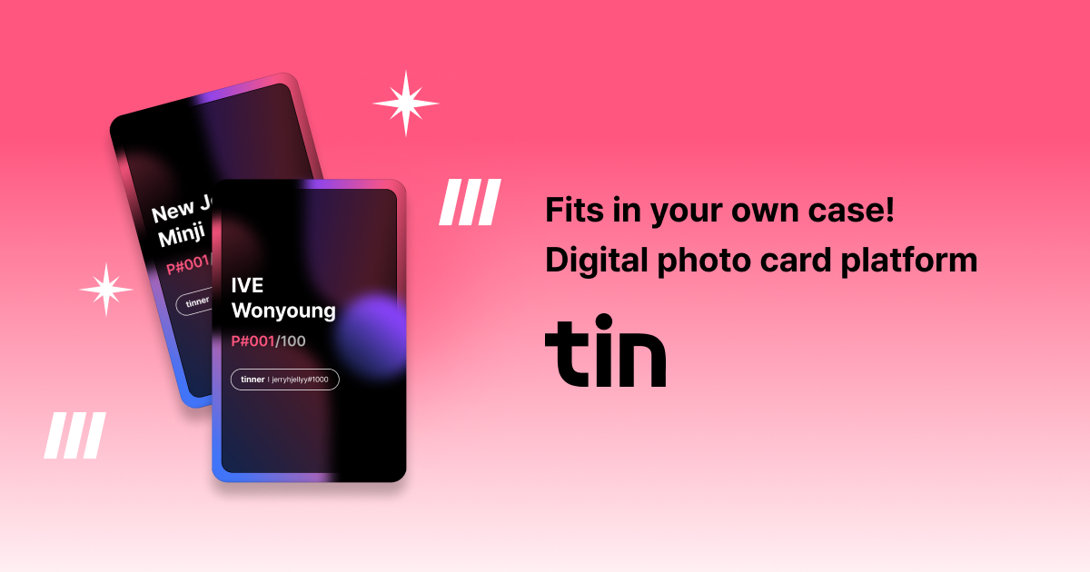 tin l Kpop Digital photocards platform