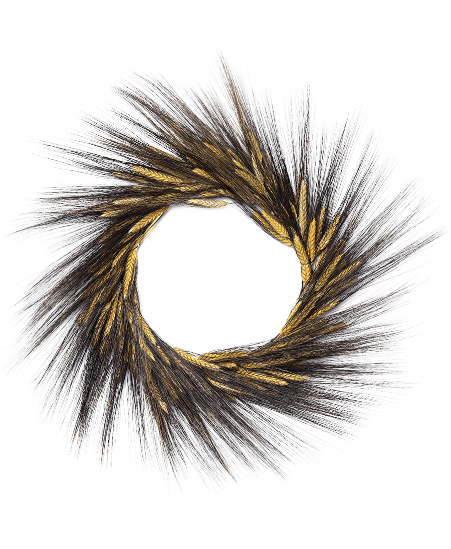 Black Beard Wheat Wreath