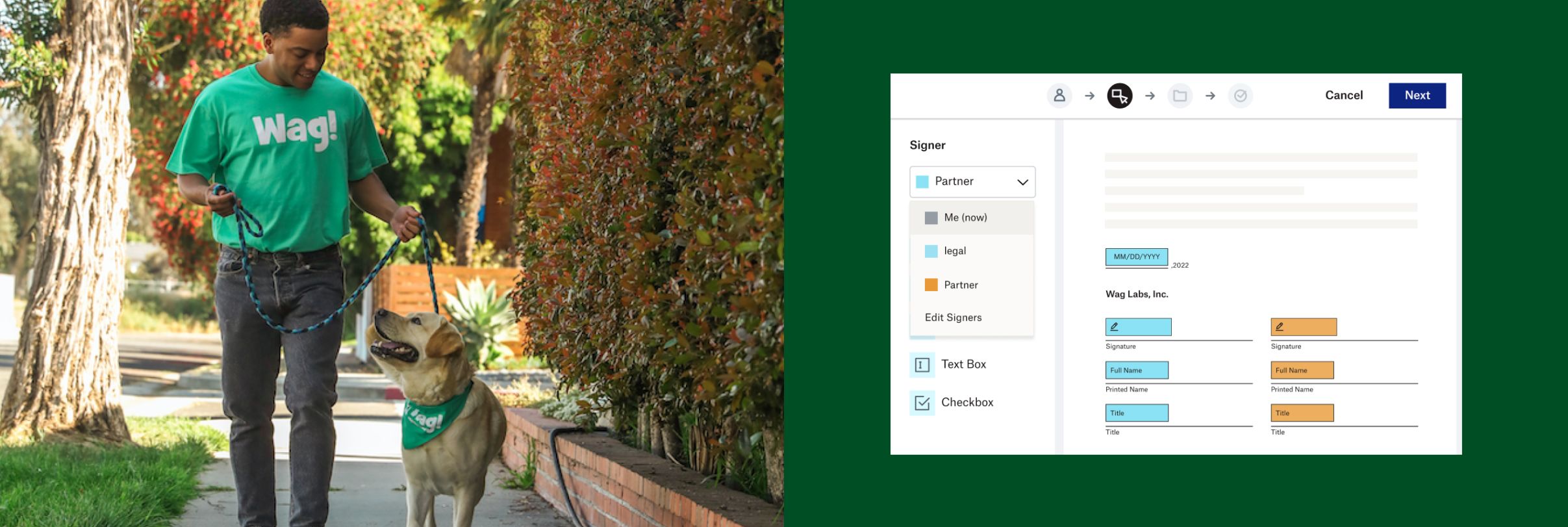 Wag! Uses Dropbox Sign For Sign-up Experience
