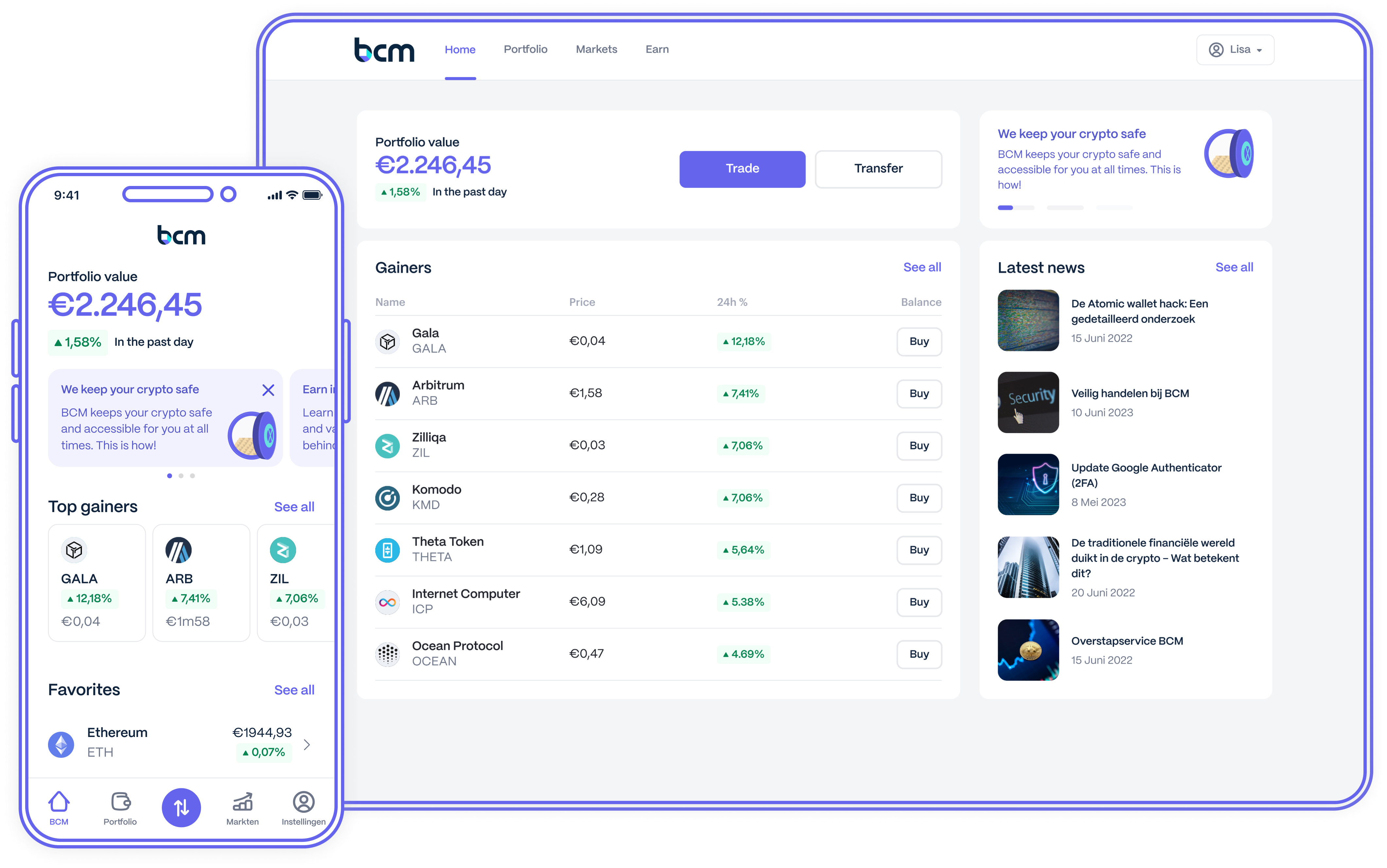 BCM | Koop en verkoop Bitcoin, Ethereum en meer