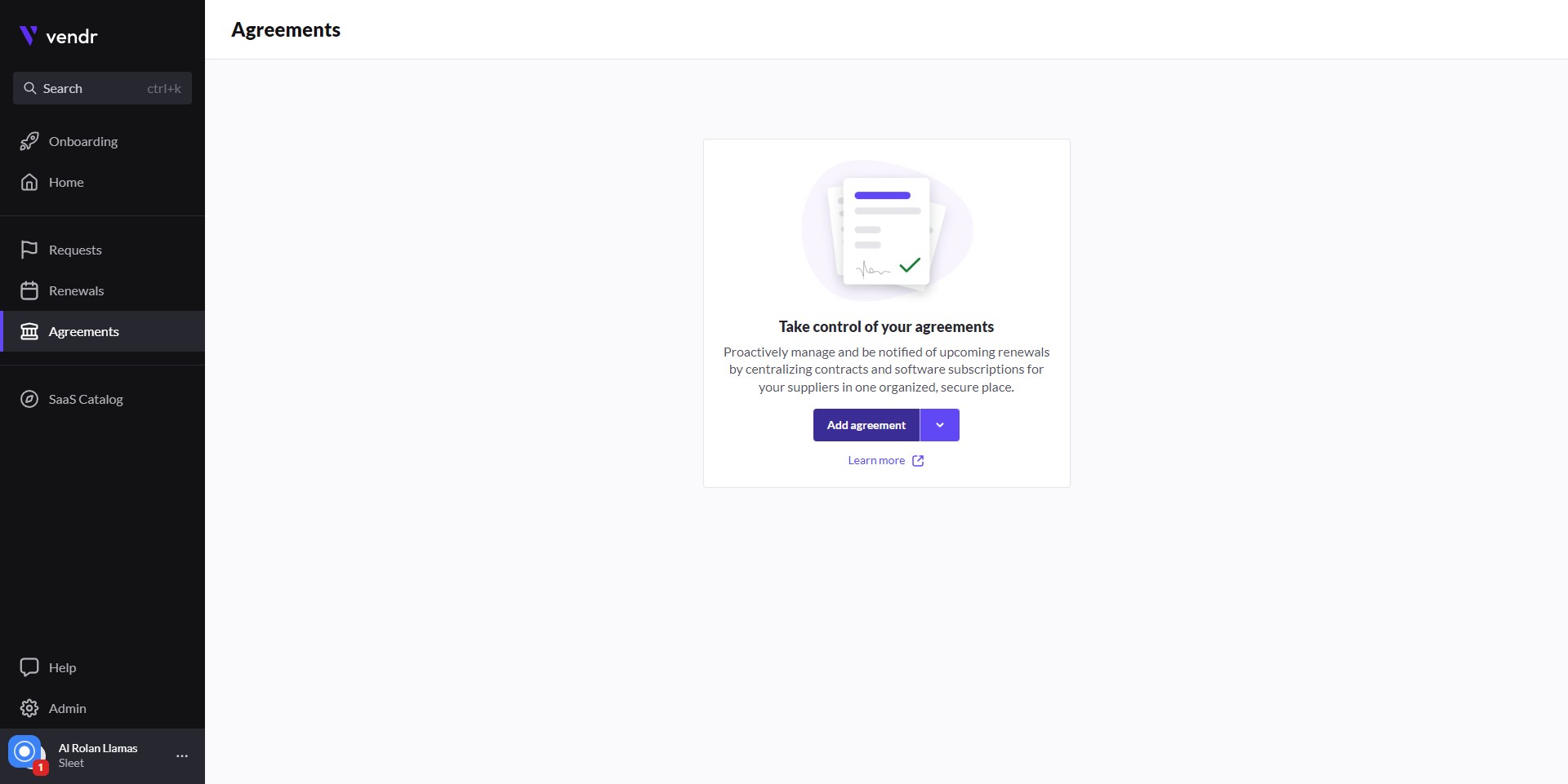 How to create a contract? - Vendr's Guideflow