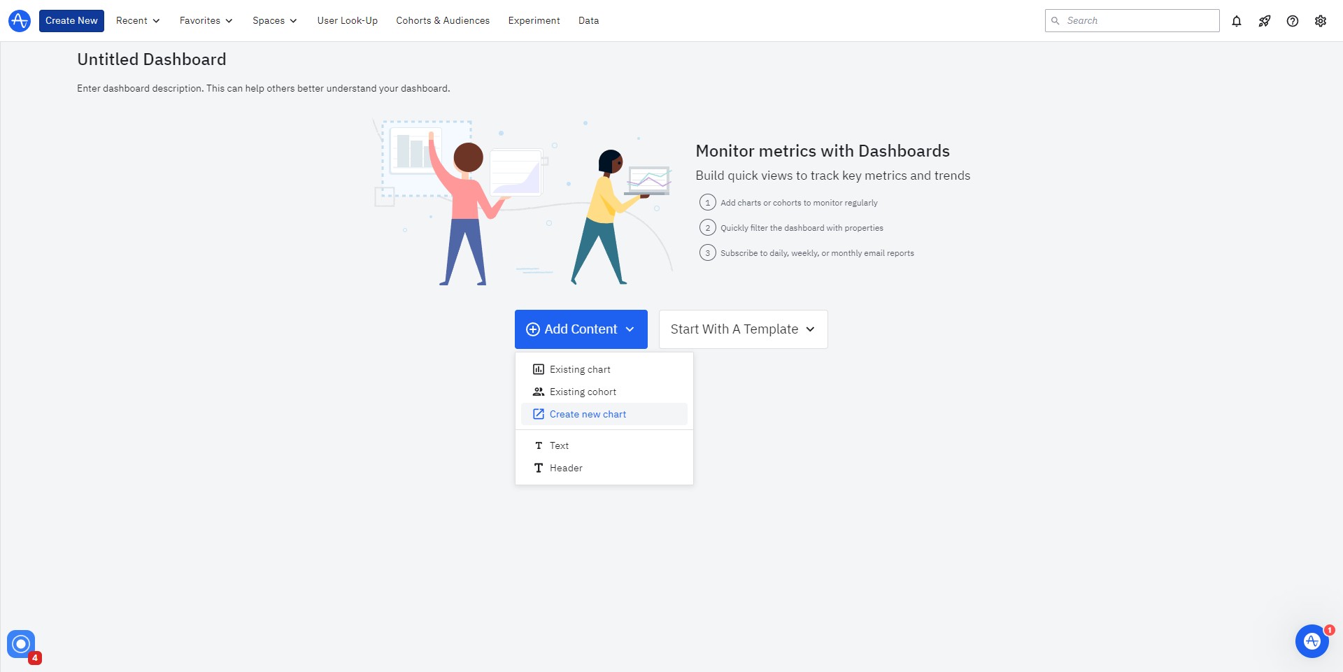 How to create a chart? - Amplitude's Guideflow