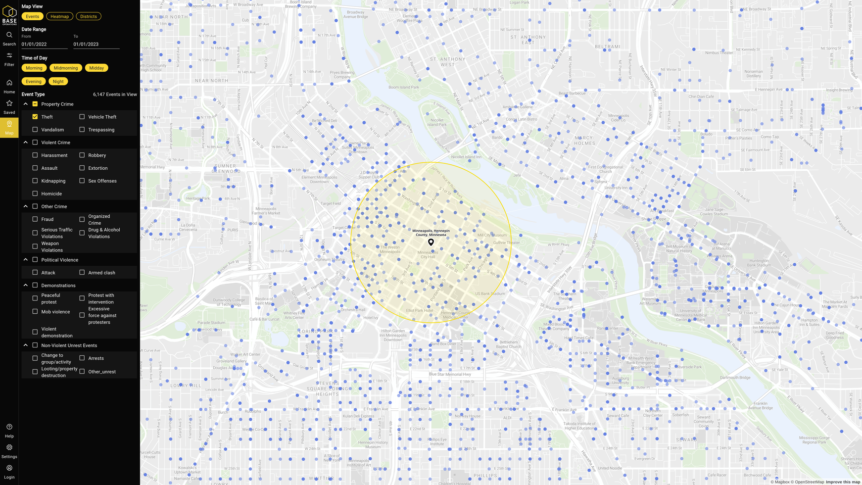 Thefts in Minneapolis | Base Operations