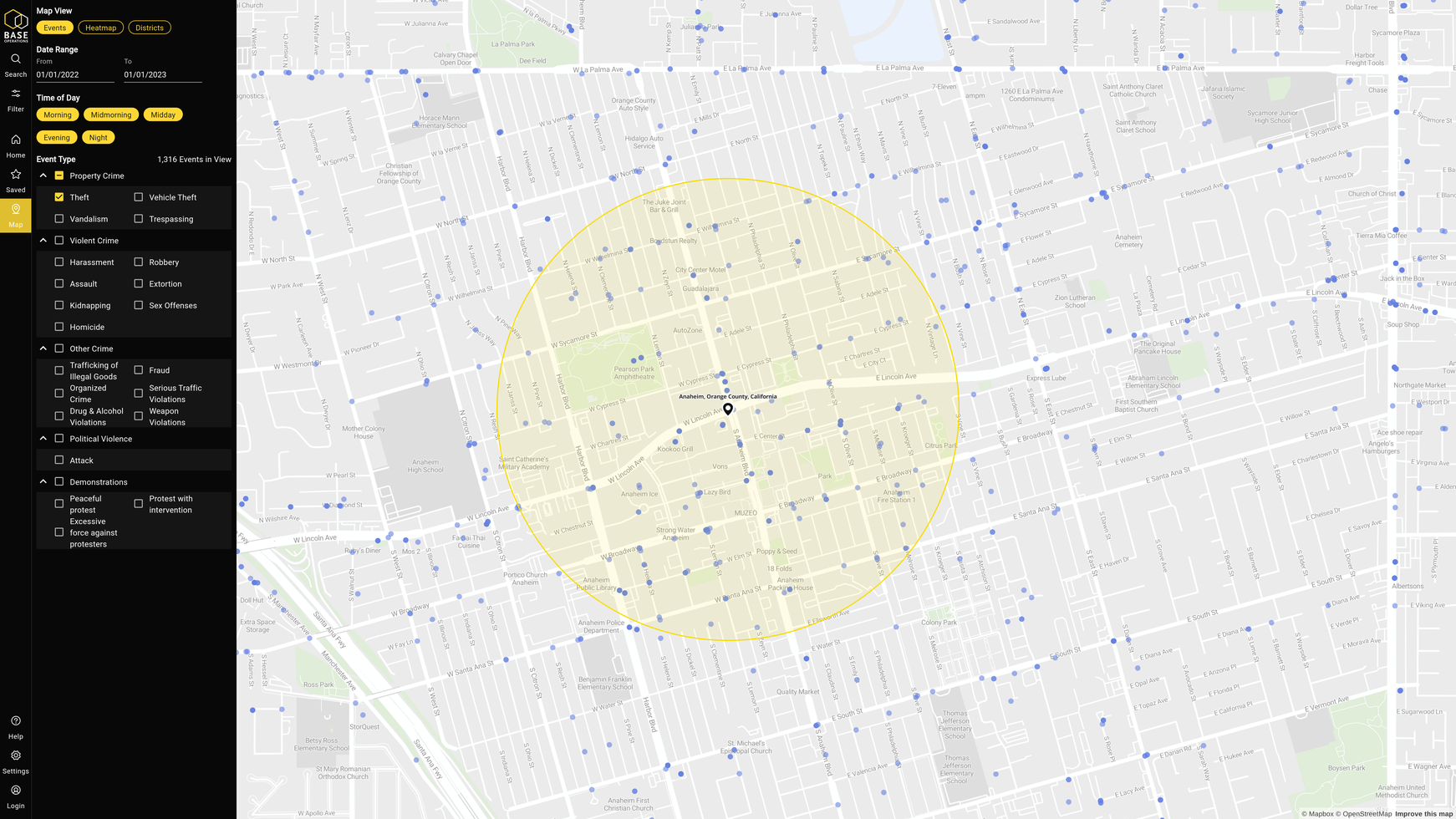 Crime in Anaheim | Base Operations