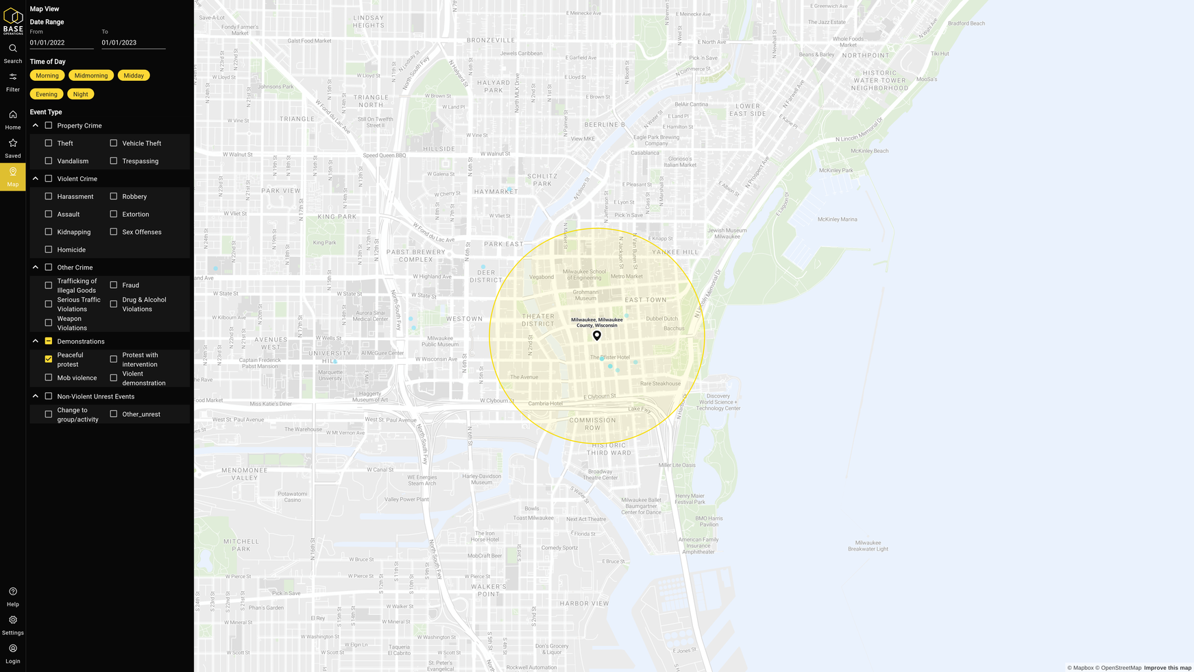 Protest Events in Milwaukee | Base Operations