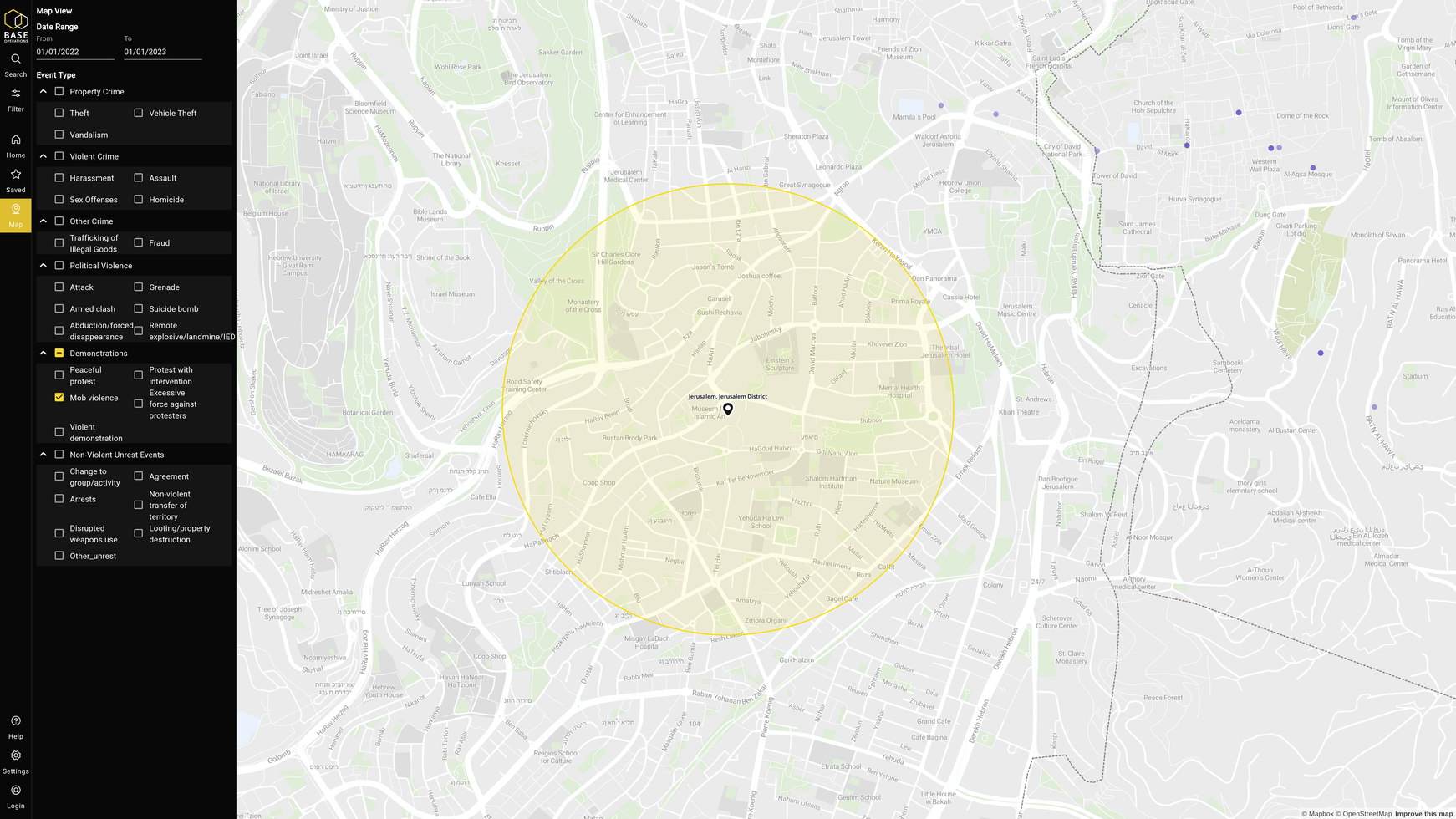 Violent Crimes in Jerusalem | Base Operations