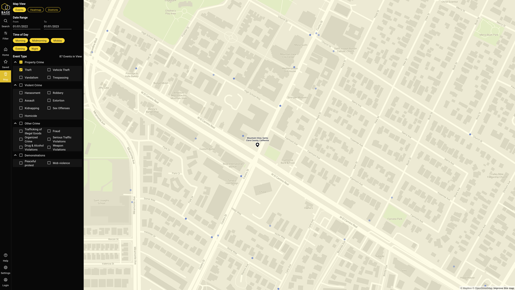 Crime in Mountain View | Base Operations