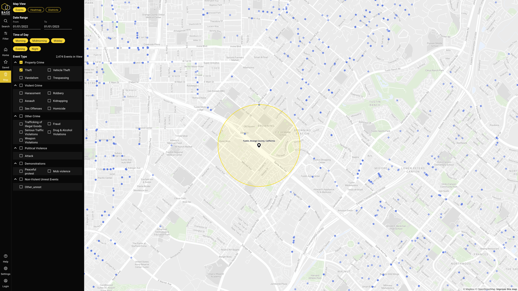 Crime in Tustin California | Base Operations