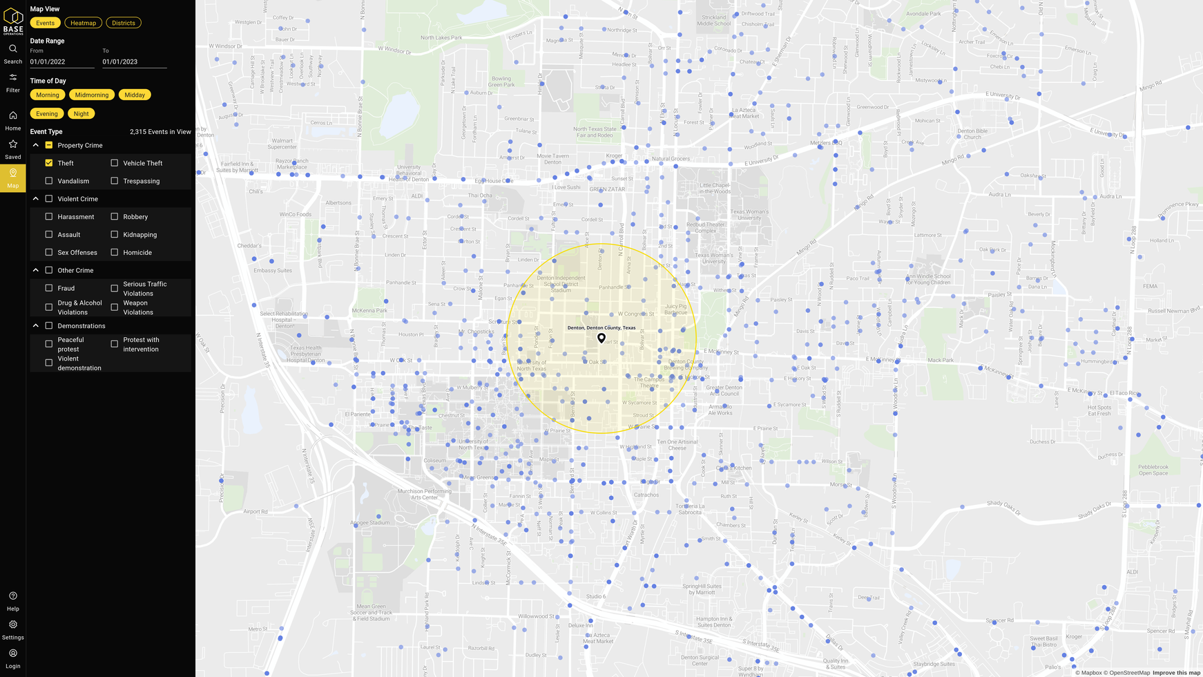 Theft in Denton Texas | Base Operations