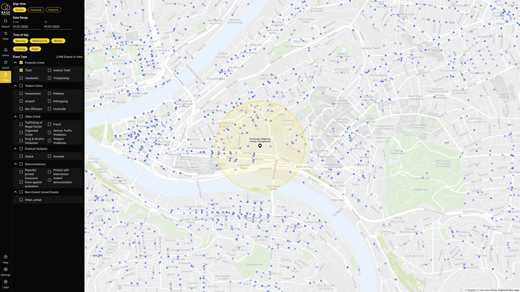 Crime in Pittsburg Pennsylvania | Base Operations