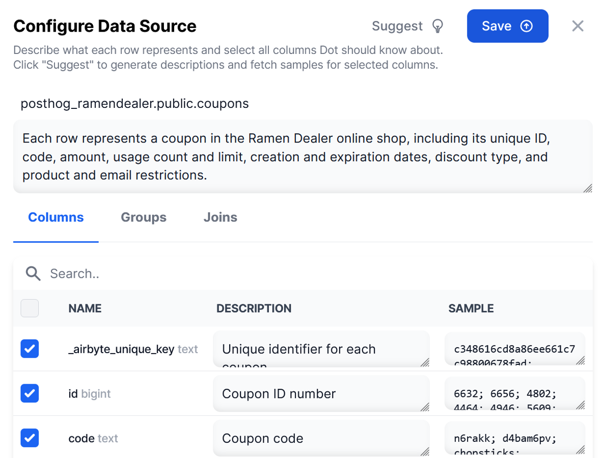 Dot - Chat with your Data