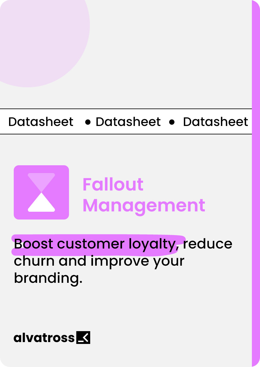 Fallout Management Datasheet - Alvatross.io