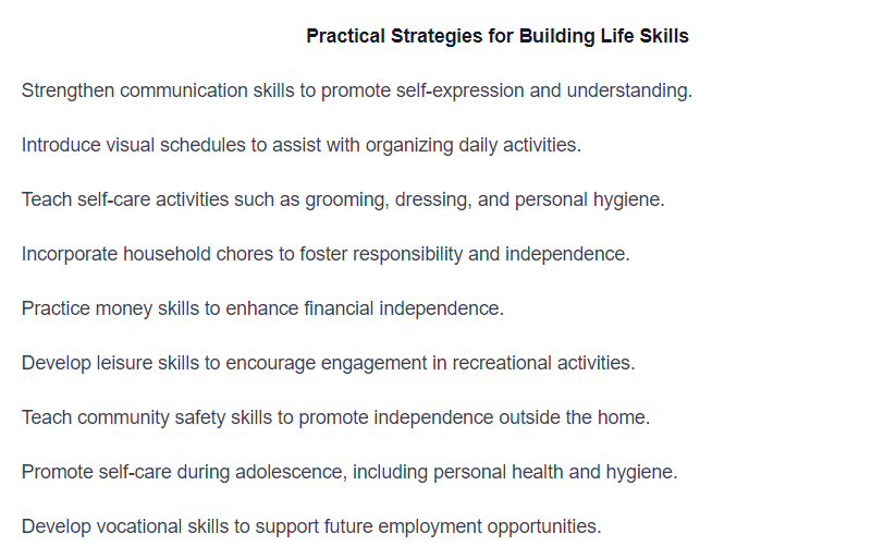 The Path to Independence: Life Skills for Children with Autism