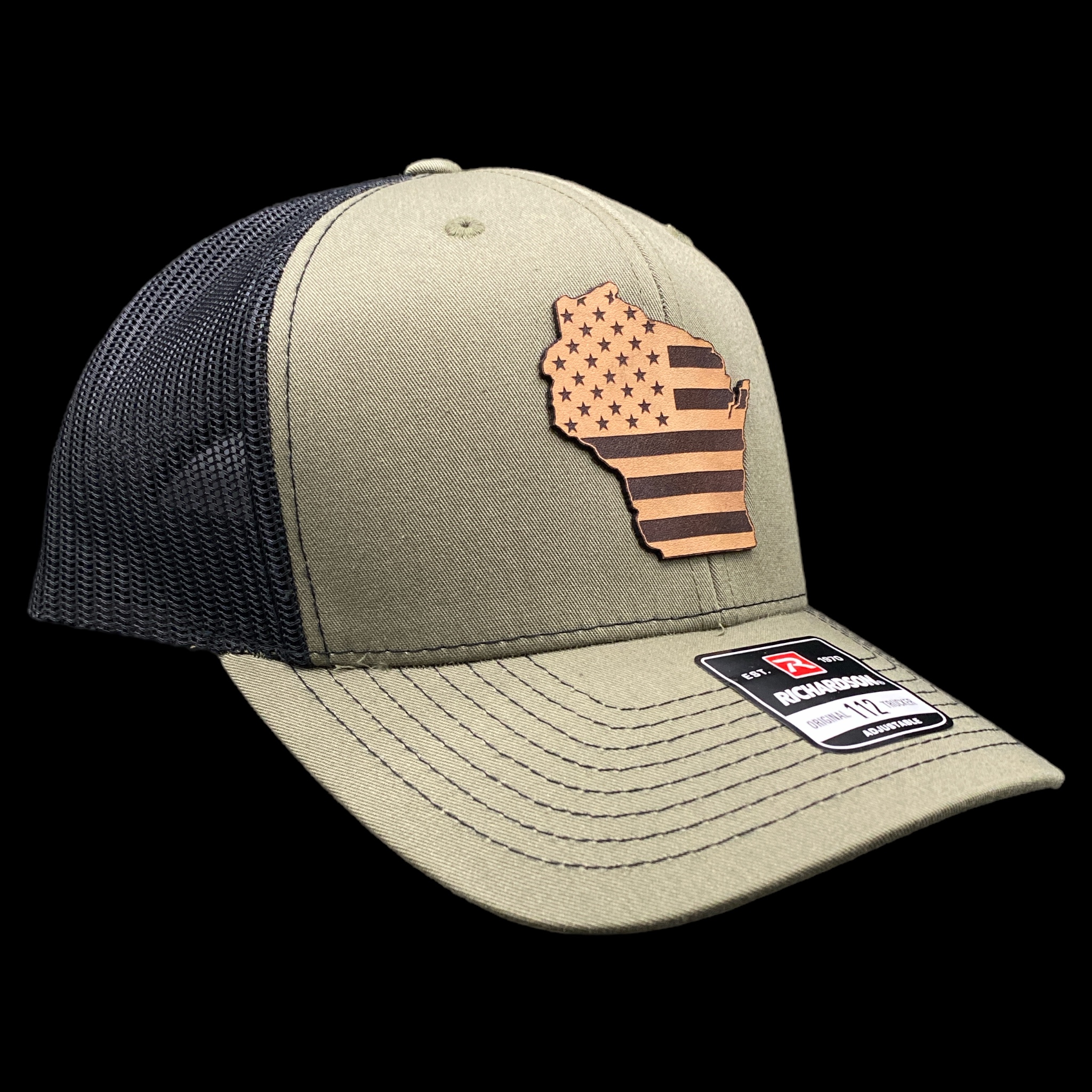 WI Flag Hat - Northern Highland Laser Design Studio, Rhinelander, Wisconsin