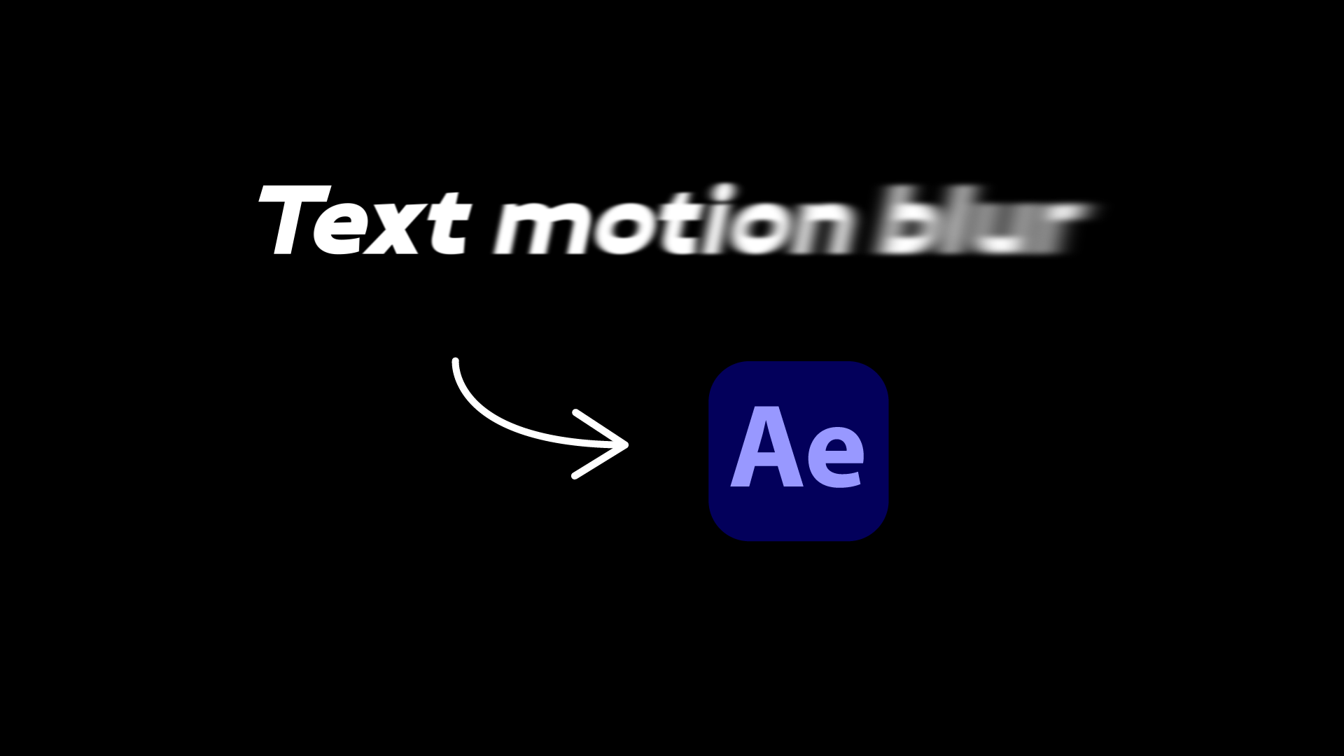 Adding motion blur to text in After Effects