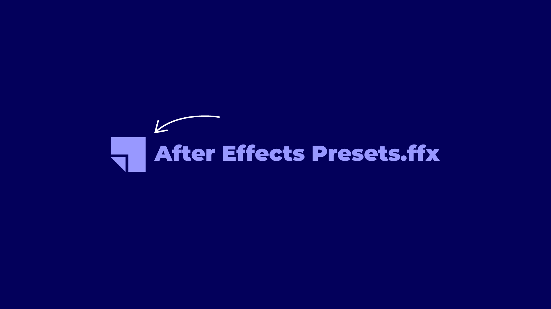 How to make custom presets in After Effects