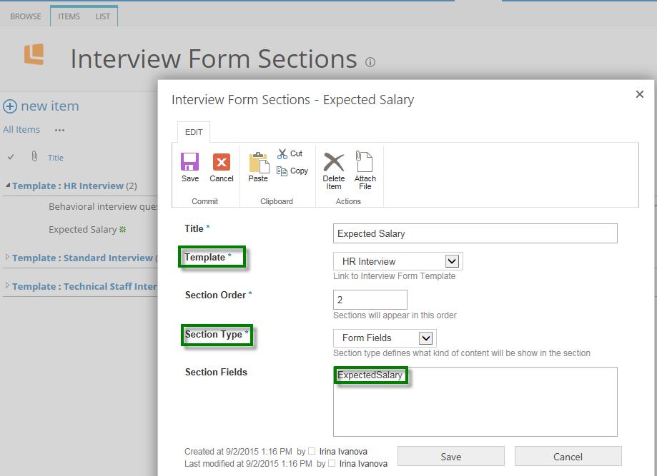 How to design interview form template