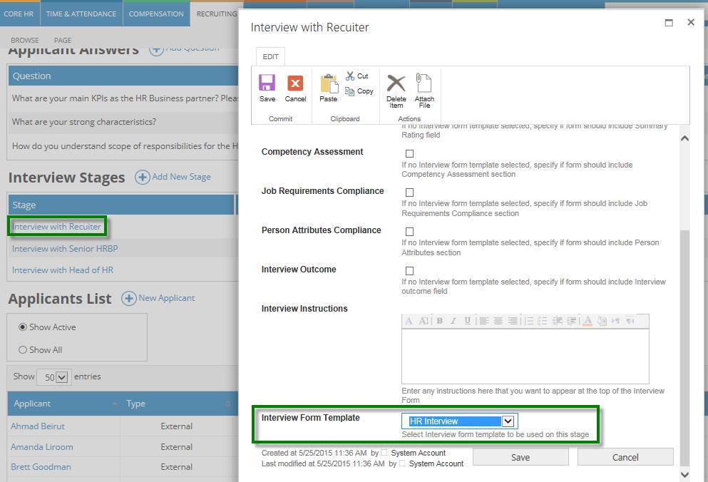 How to design interview form template
