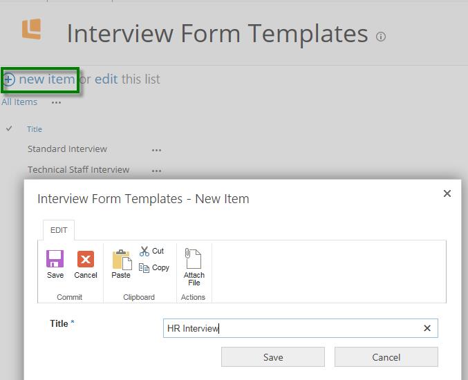 How to design interview form template