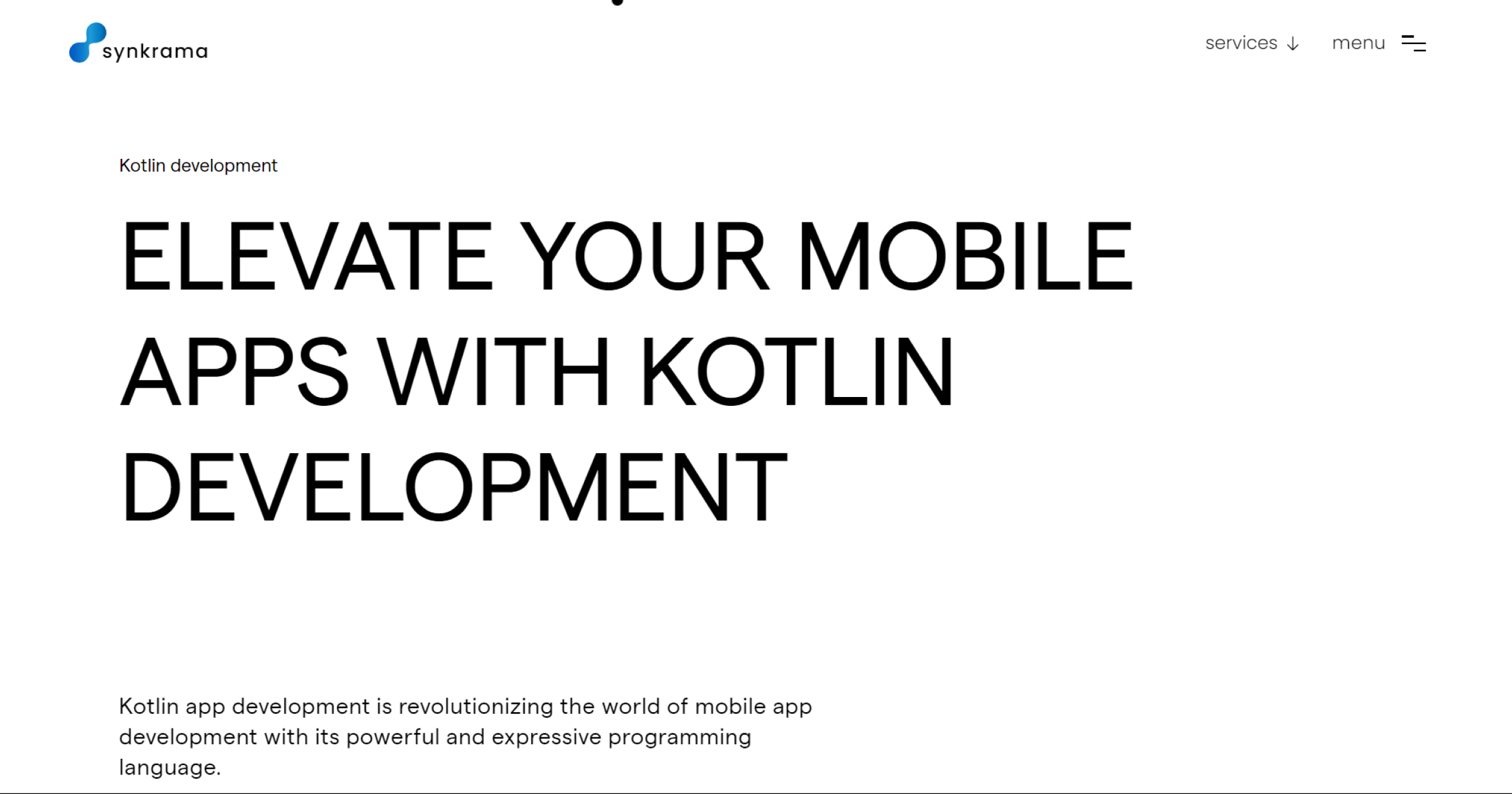 Kotlin App Development Services Company in Pune | Synkrama Tech