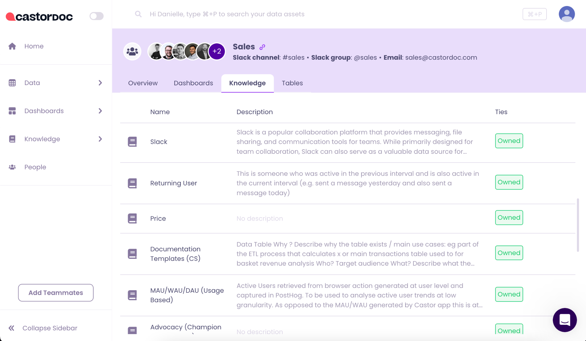 Now Live: User Teams - CastorDoc Blog