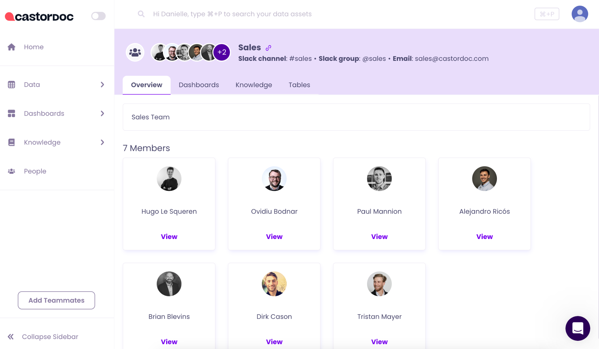 Now Live: User Teams - CastorDoc Blog
