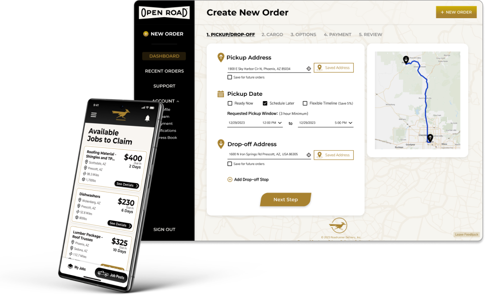 Business Shipping Solutions | Open Road