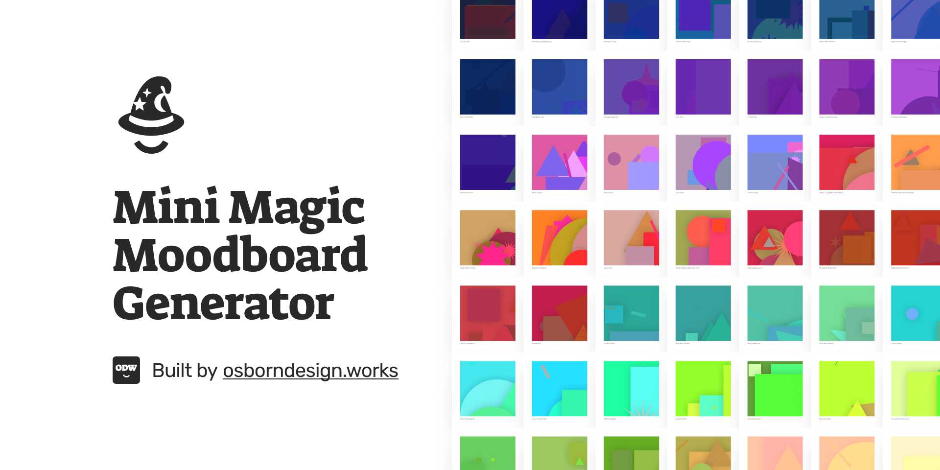 Mini Magic Moodboard Generator Figma Plugin | ODW | Osborn Design Works