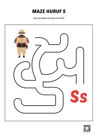 Maze Huruf S - Maze