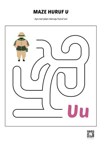 Maze Huruf U - Maze