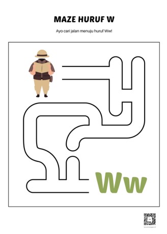Maze Huruf W - Maze