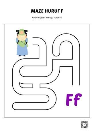 Maze Huruf F - Maze