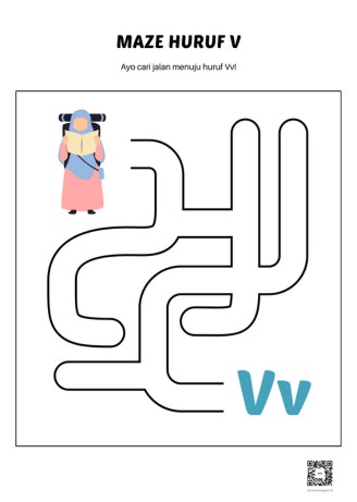 Maze Huruf V - Maze