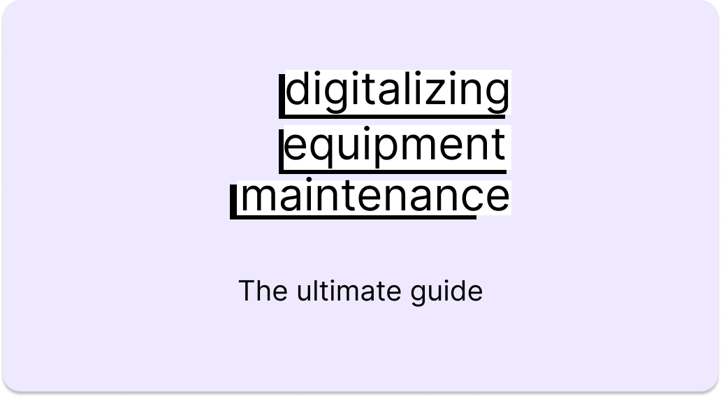 Digitalisation of maintenance in manufacturing I Factbird