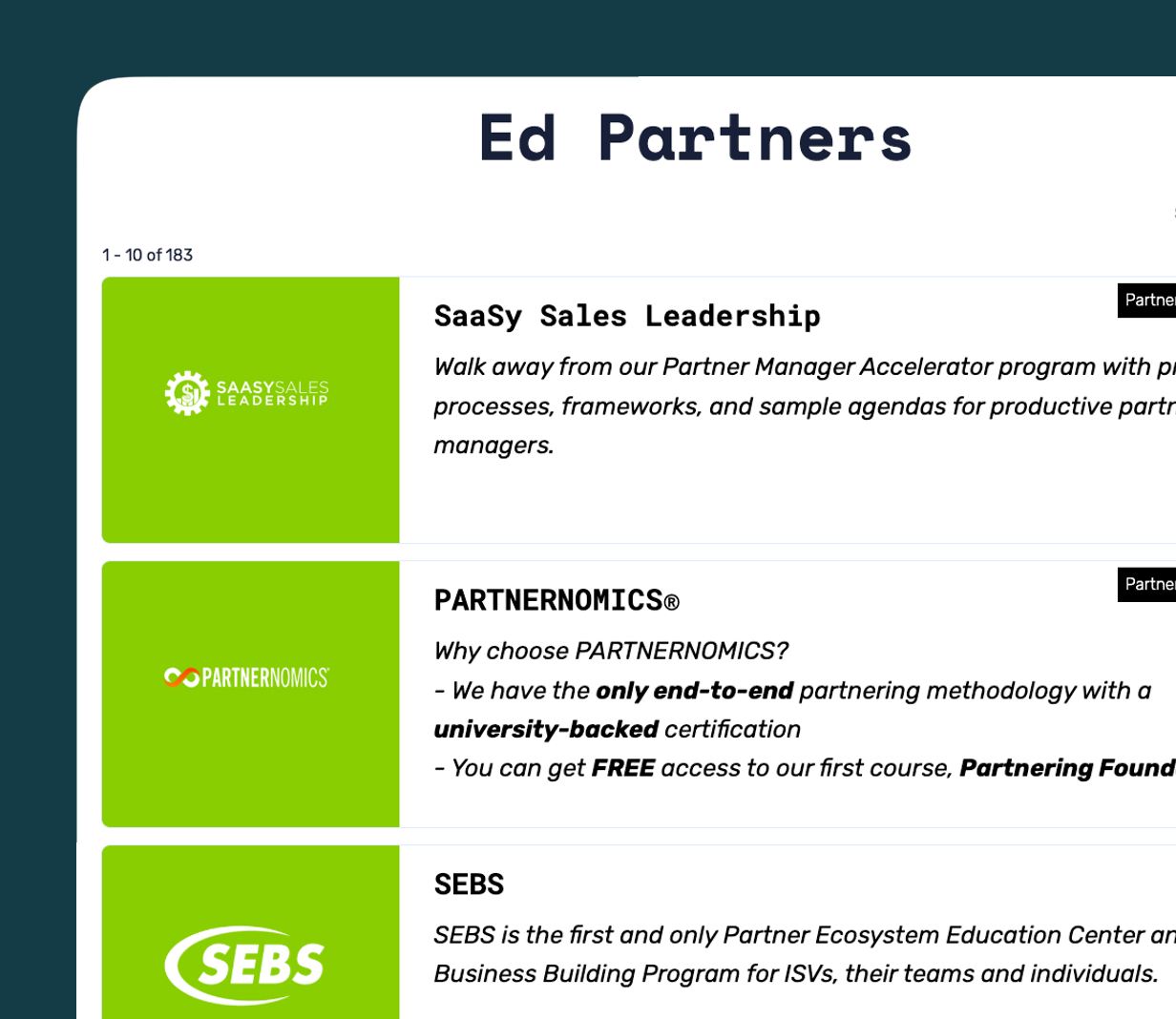 Ecosystem Marketplace Platform - Partner Fleet