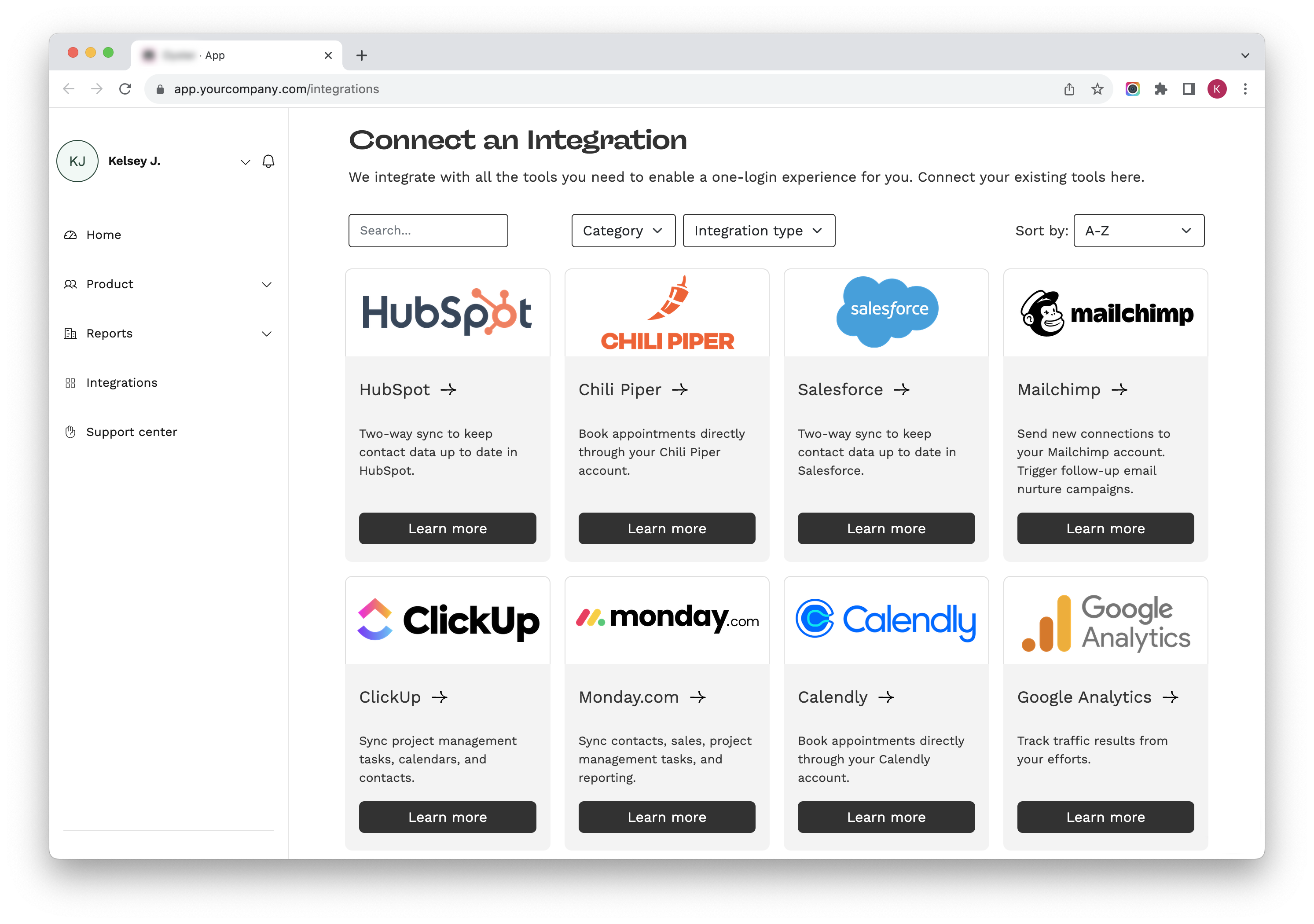 In-App Integrations Marketplace - Partner Fleet
