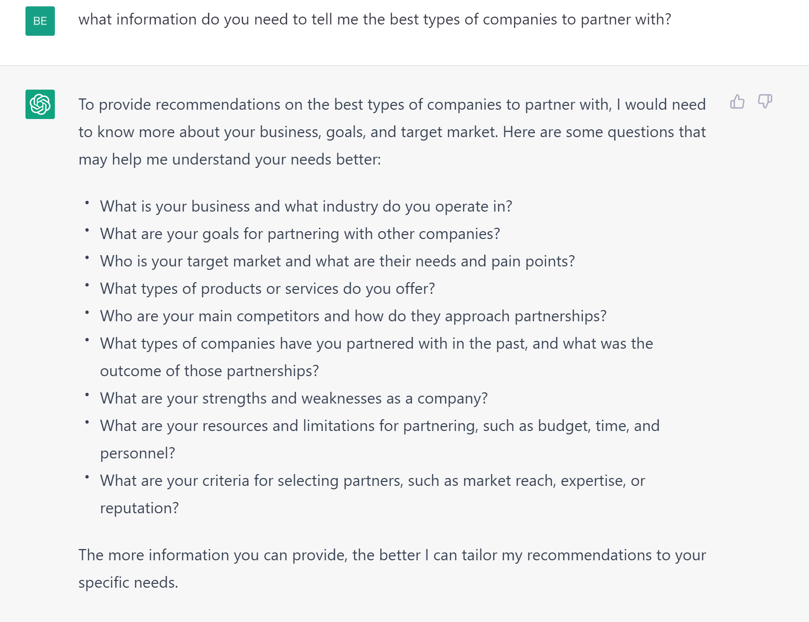 6 go-to ChatGPT prompts for partner managers