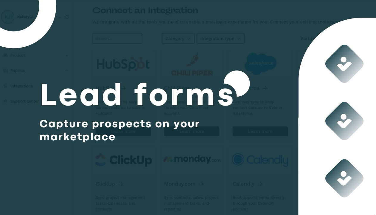 Capture leads on your marketplace with forms & schedulers