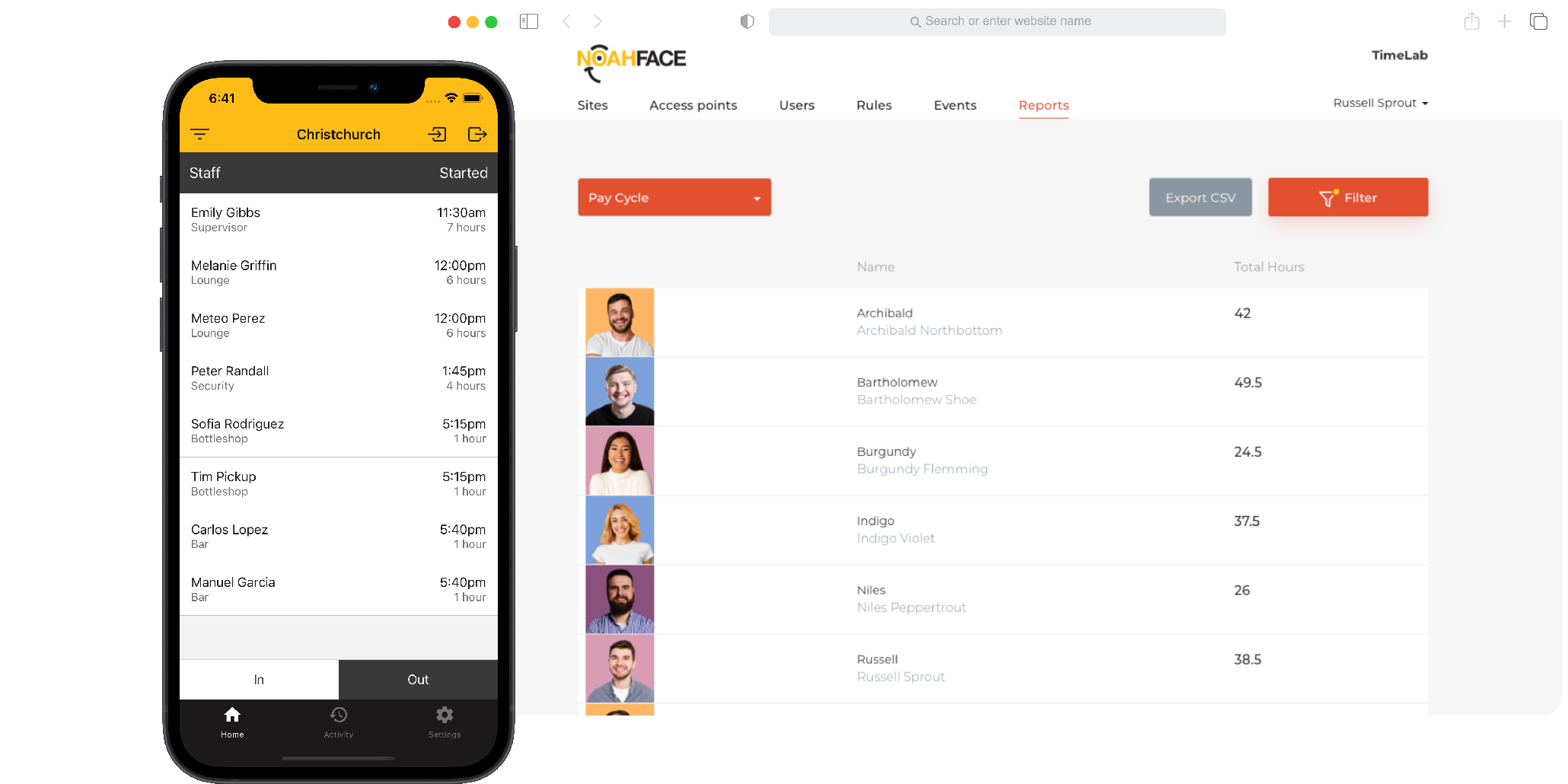 Manager App | NoahFace Time and Attendance