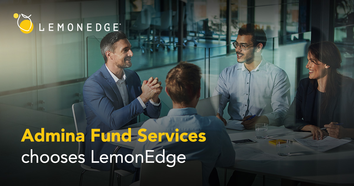 Admina Fund Services chooses LemonEdge as its futureproofed back to ...