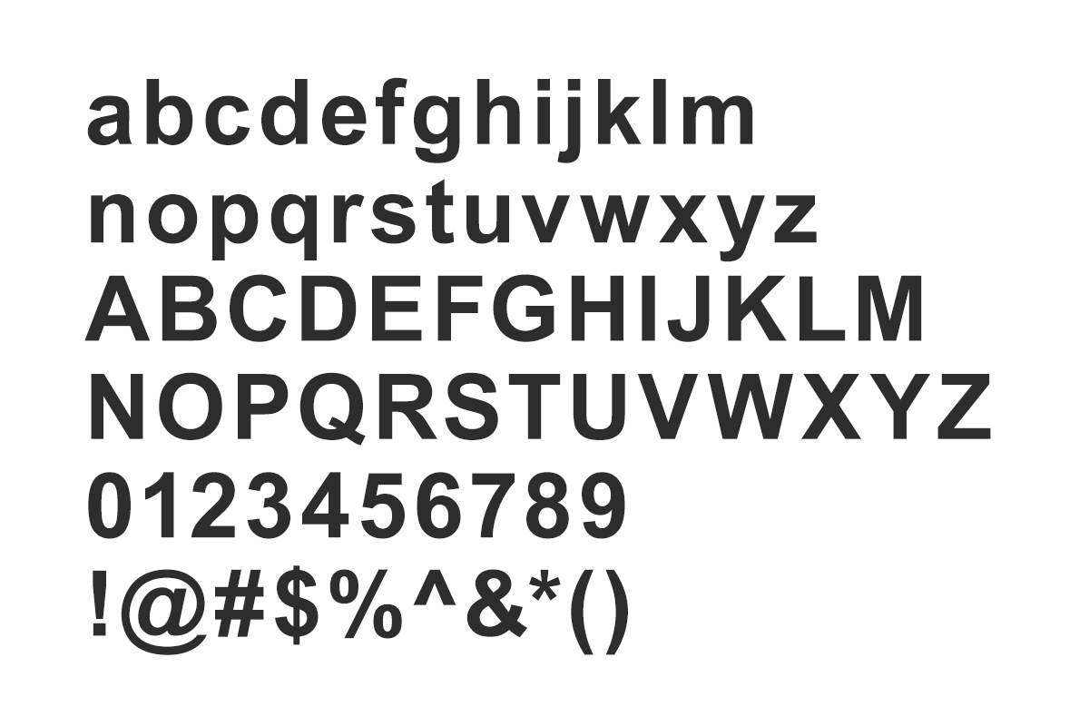 System typeface – Topcon Brand HUB