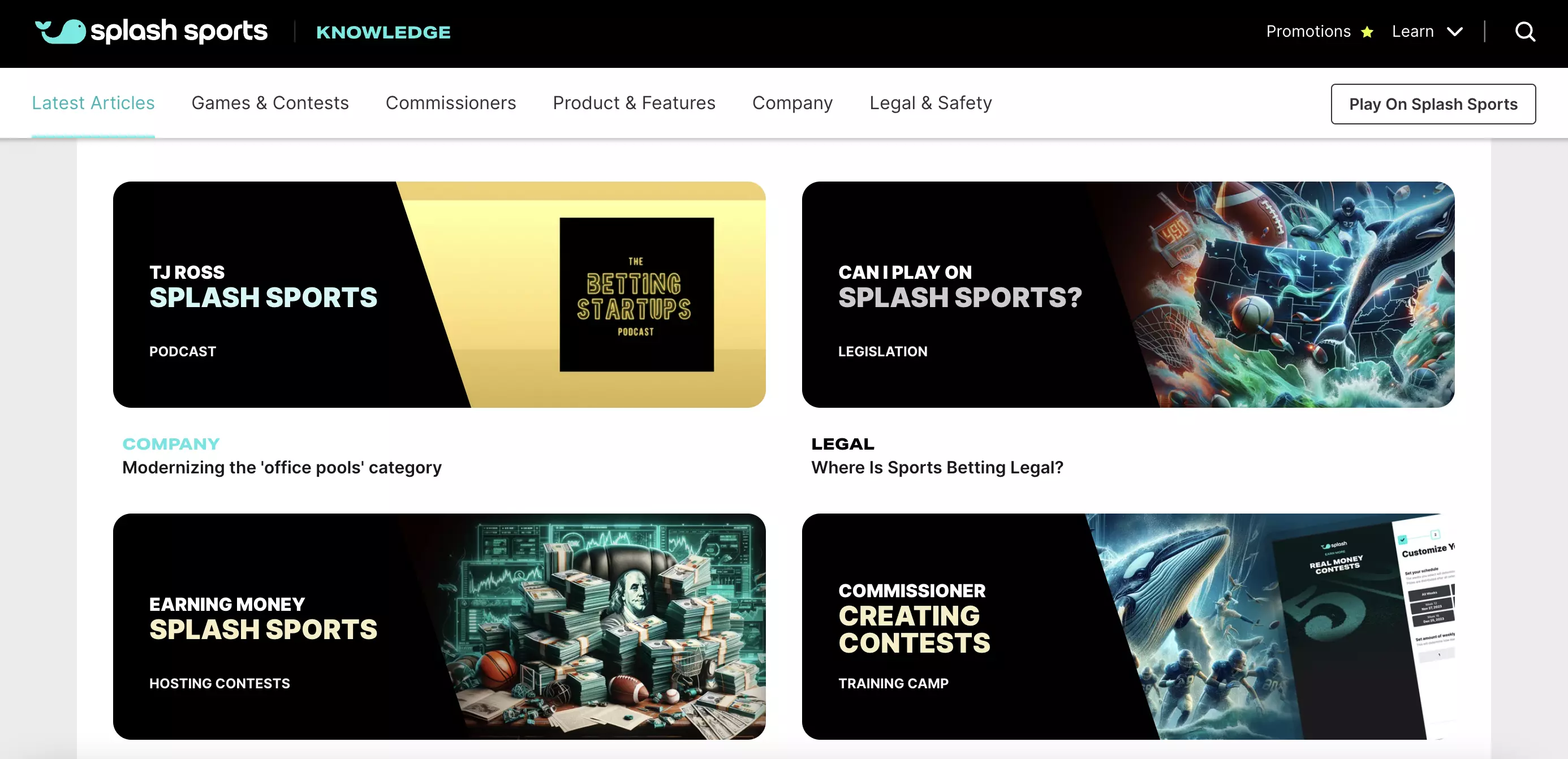 What is the Splash Sports Knowledge Center?