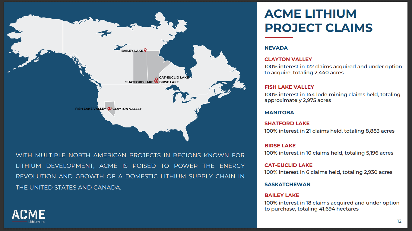 ACME Lithium (ACME) - Near-Mine Exploration Drilling in Nevada and ...