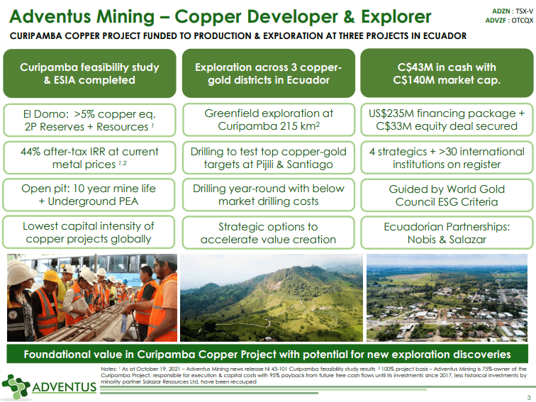 Adventus Mining (ADZN) - Financed Through to Production in 2024 ...