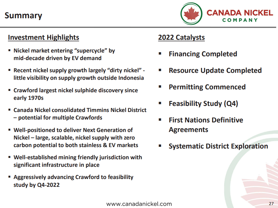 Canada Nickel (CNC) - $3Bn of Carbon Credits with Nickel By-Product ...